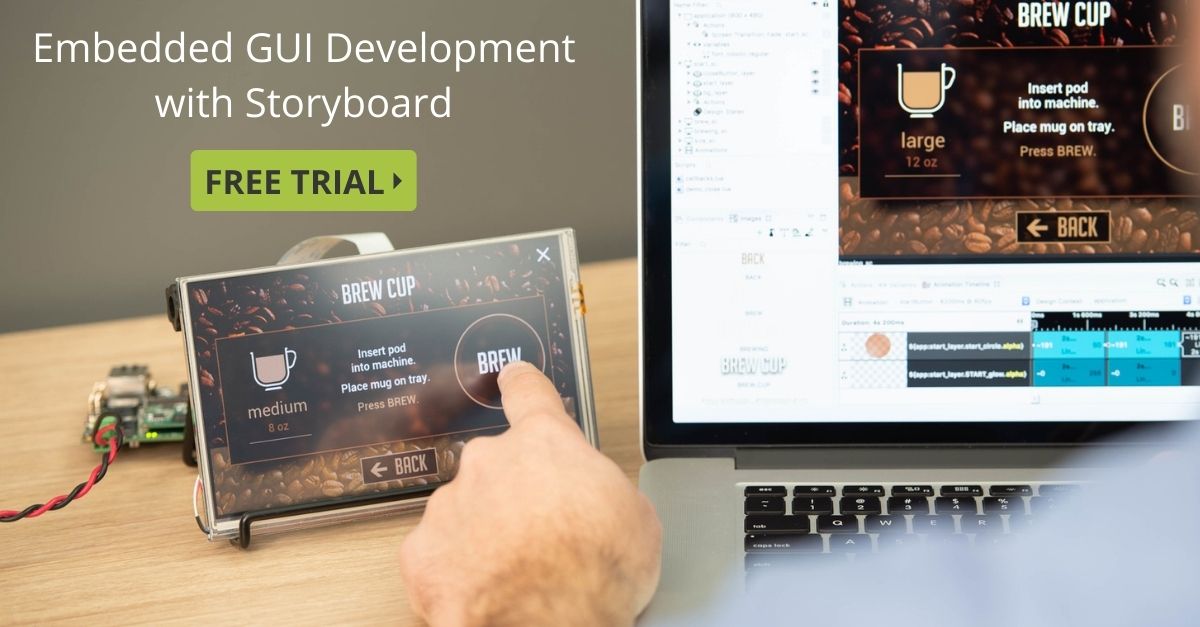 Free Trial for Embedded GUI Development Framework | Storyboard by Crank